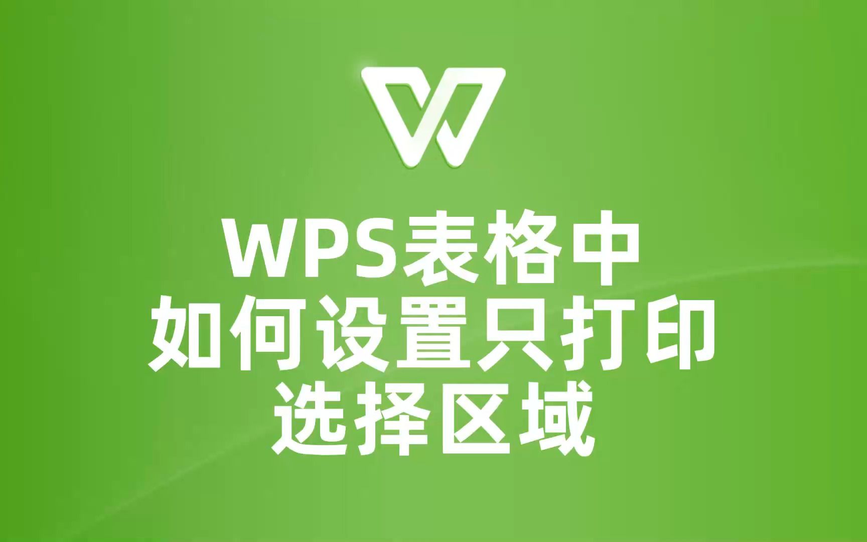 别再浪费纸张了!WPS表格教你如何精准打印选择区域!