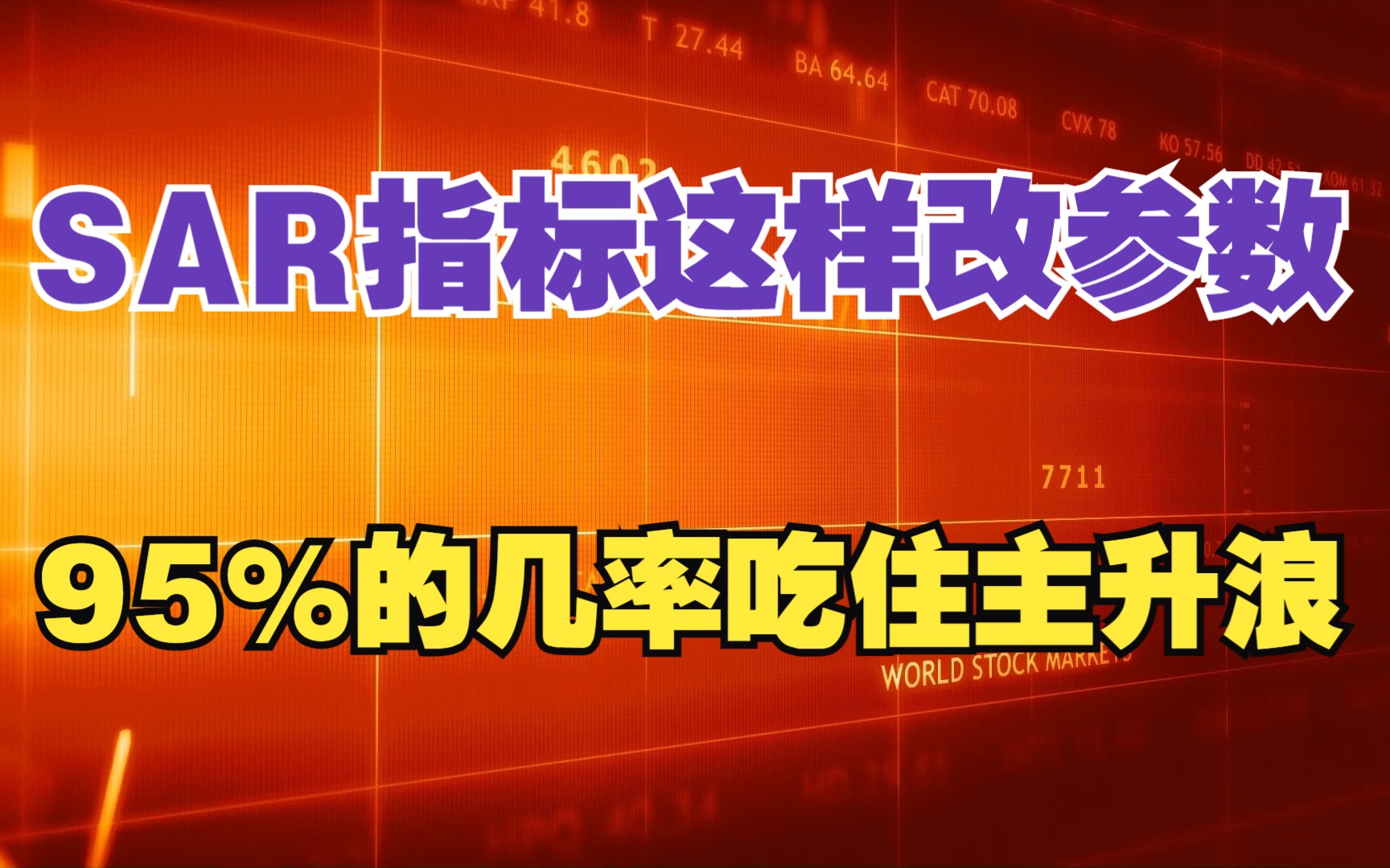 SAR指标这样改参数,98%的几率抓住主升浪,一定要看完!