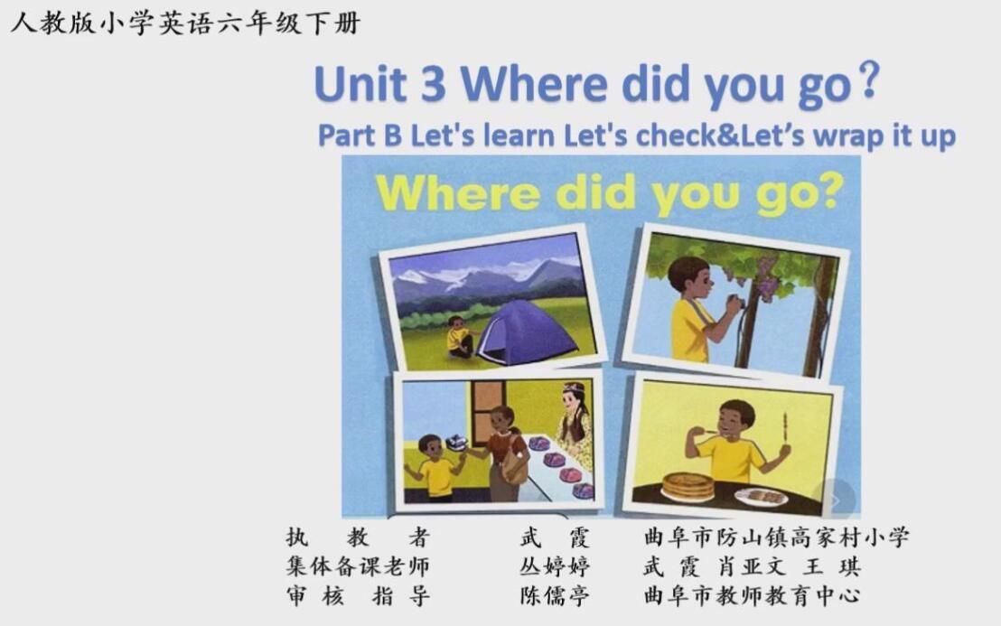 【圣城英语】新版pep小学英语六年级下册Unit3 B learn微课视频