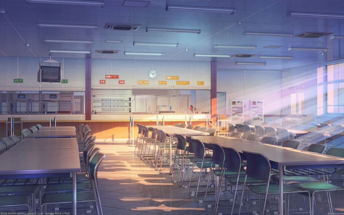 【MAYA场景建模】日系动画场景《大学食堂》模型制作,怀恋一下大学...
