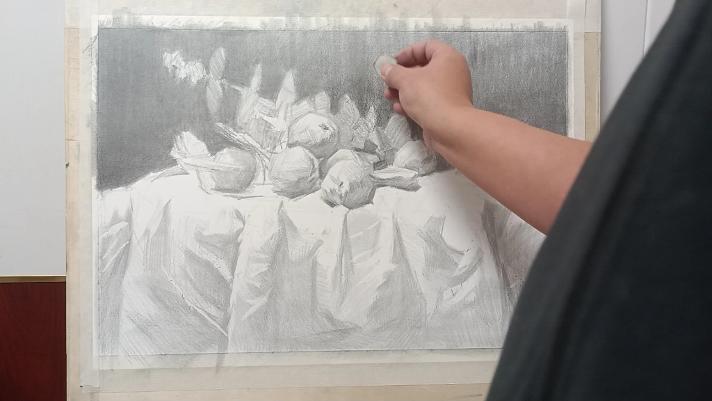 素描静物——水果(练习2)