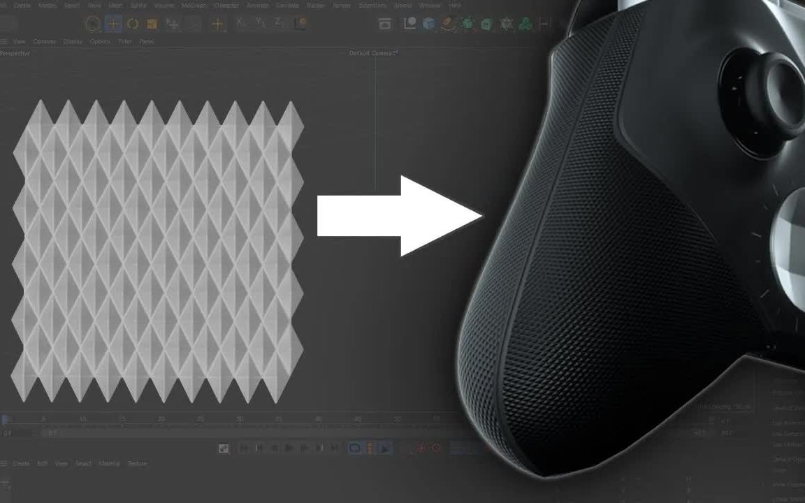 C4D建模和烘烤瓷砖图案纹理 (人工校对)