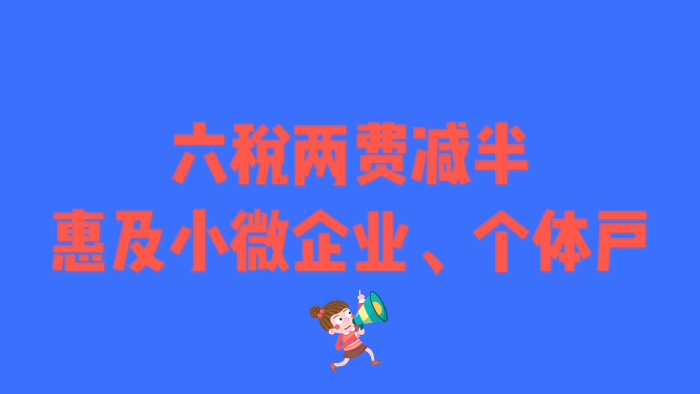 六税两费减半征收,个体工商户、小微企业、增值税小规模纳税人的...