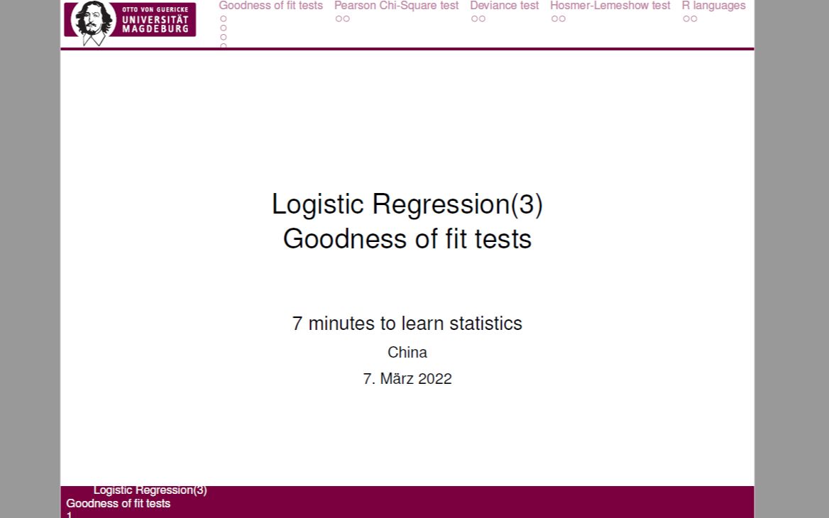逻辑回归(3) 拟合优度检验 - Logistic Regression(3) Goodness of fit tests