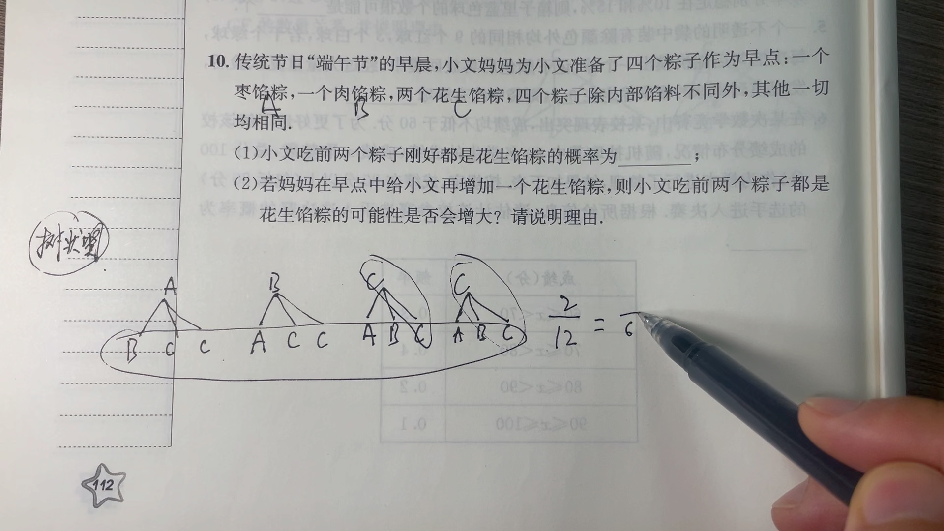 画树状图求概率