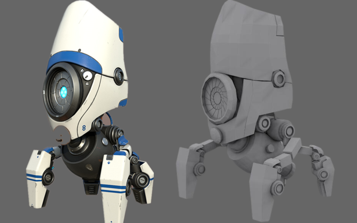 【3DMAX建模】机器人模型制作,教你从零开始学建模!