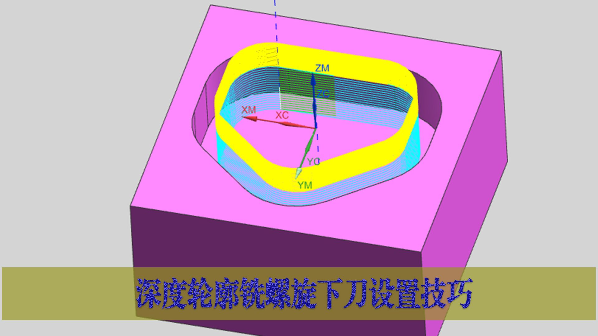 UG编程深度轮廓铣螺旋下刀设置技巧