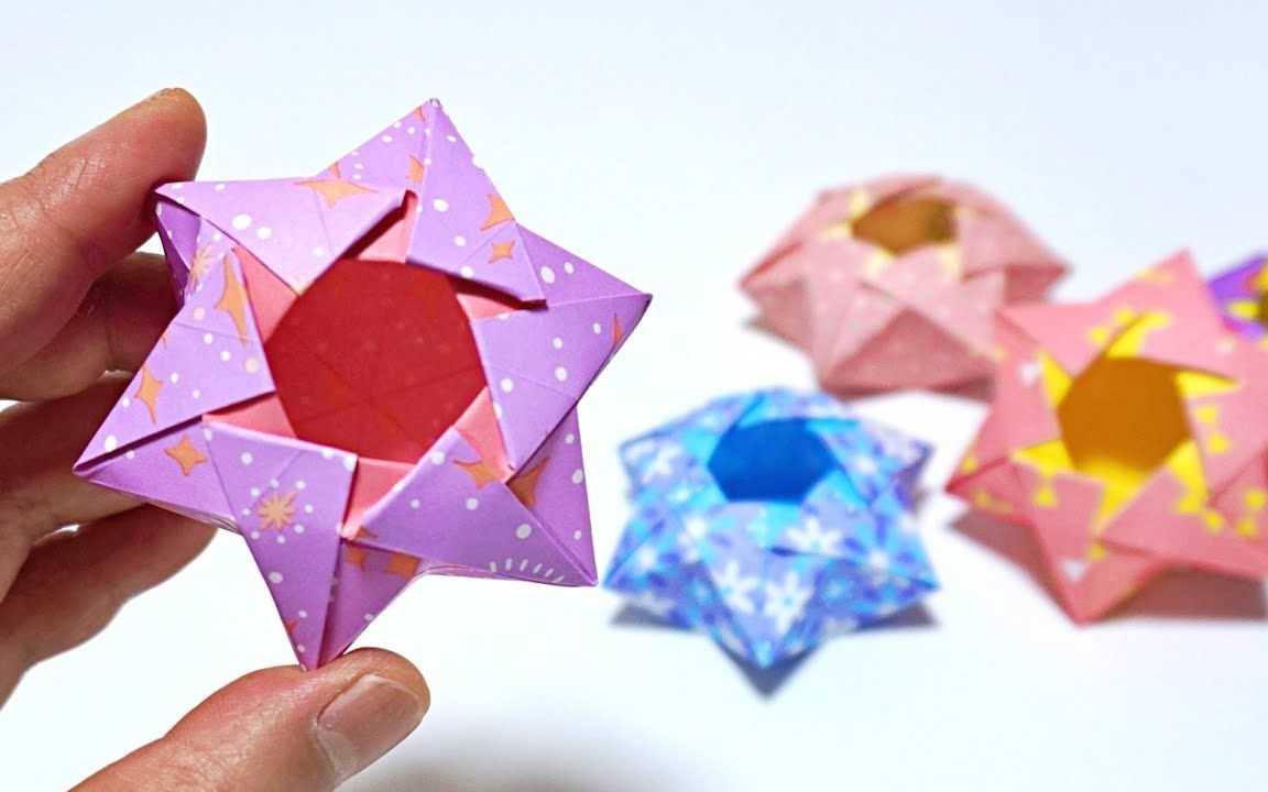 教你折纸漂亮的星星小盒子,女孩子很喜欢,少女心满满!