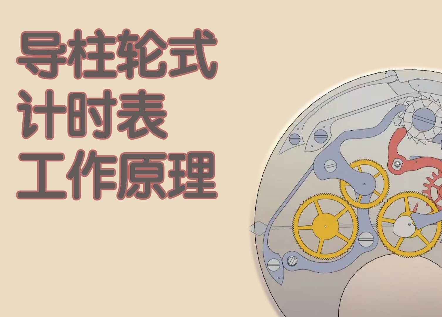 导柱轮式机械计时表工作原理详解