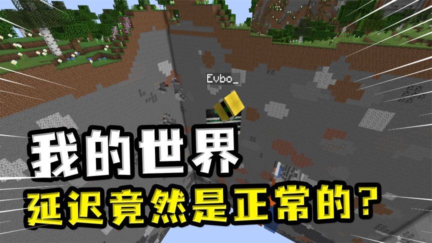 我的世界:延迟竟然是正常的?进入游戏脚下因为延迟没.