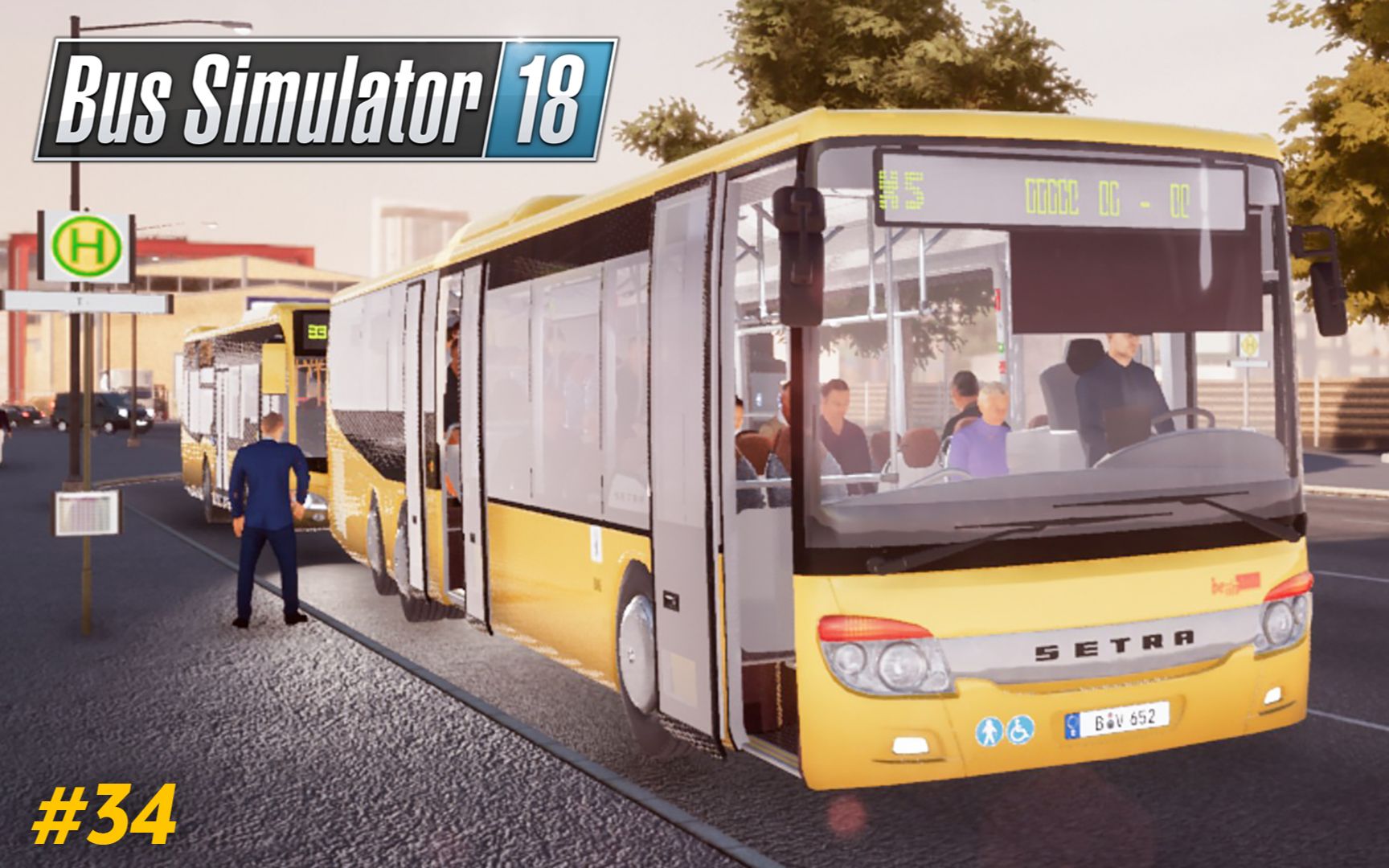 巴士模拟18 #34:港口直达快线X5 三轴赛特拉花样撞车 | Bus Simulator 18