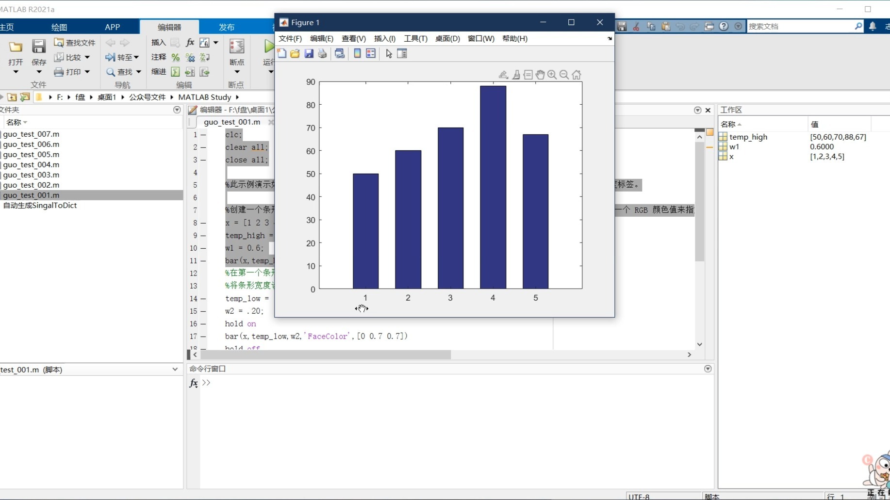 视频讲解MATLAB绘制叠加条形图实例加程序