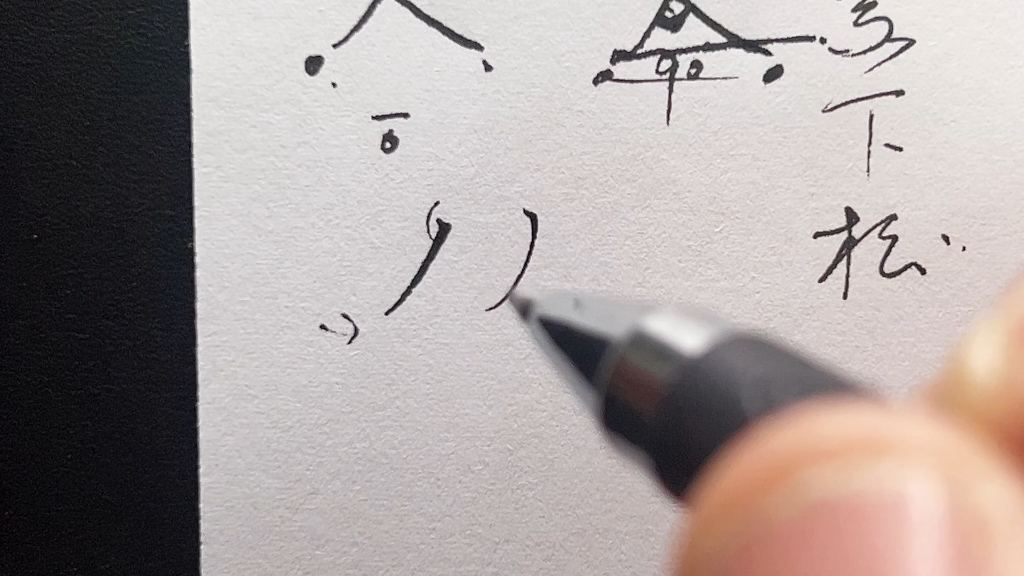 硬笔书法每日一字,第九集“人”字的写法