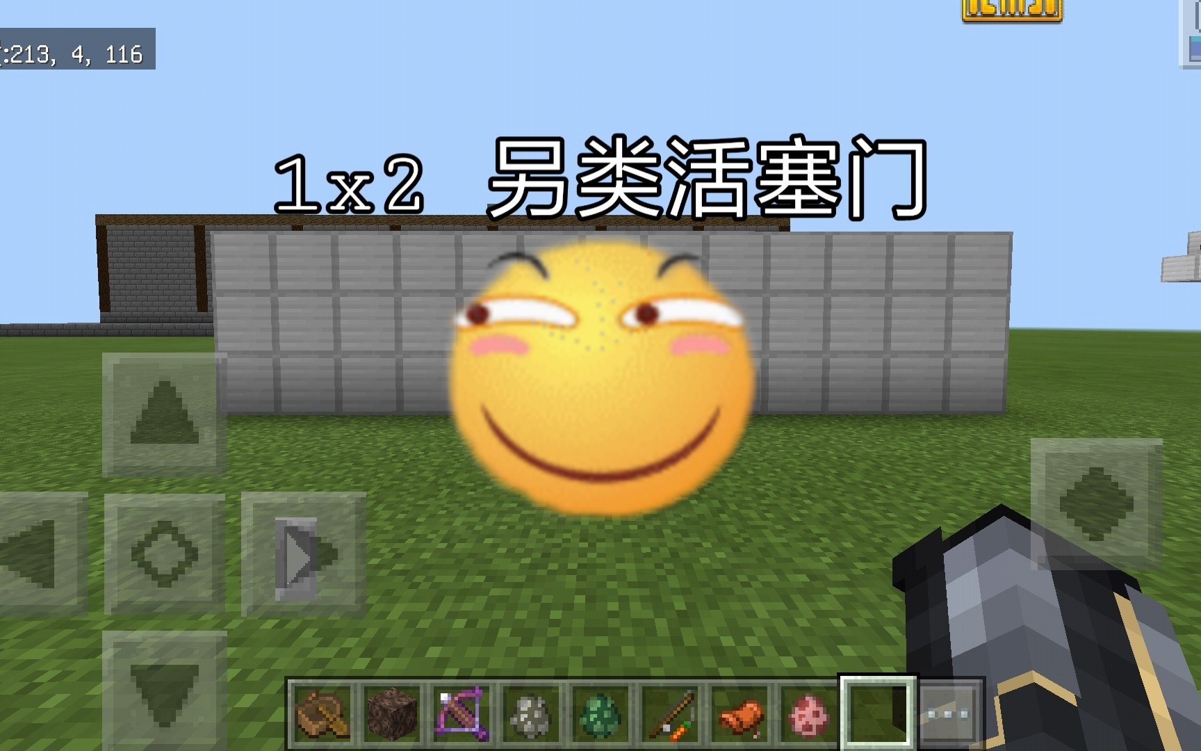 【我的世界】手把手教你建造一个1×2完全隐藏起来的活塞门!