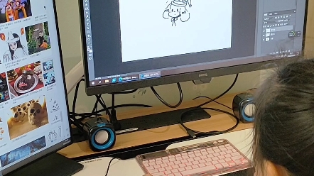 记录女儿第一次用ps画画