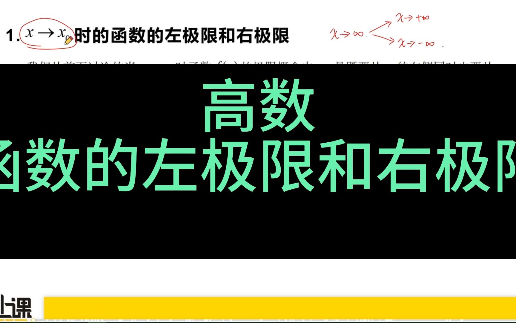 专升本【哎上课】高数——函数的左极限和右极限