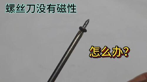 螺丝刀没有磁性没法上螺丝咋办?老电工现场演示教你给螺丝刀加磁