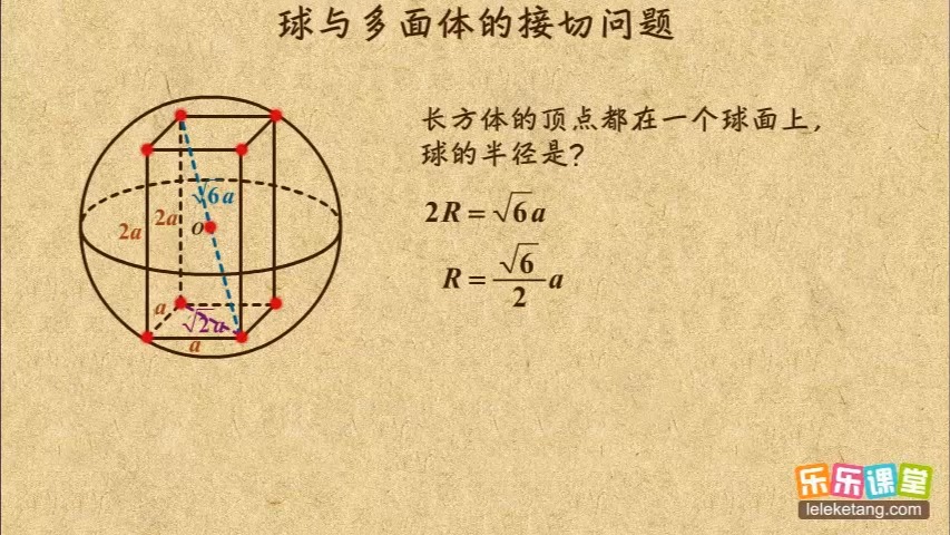 013 球与多面体的接切问题 空间几何体 高中数学
