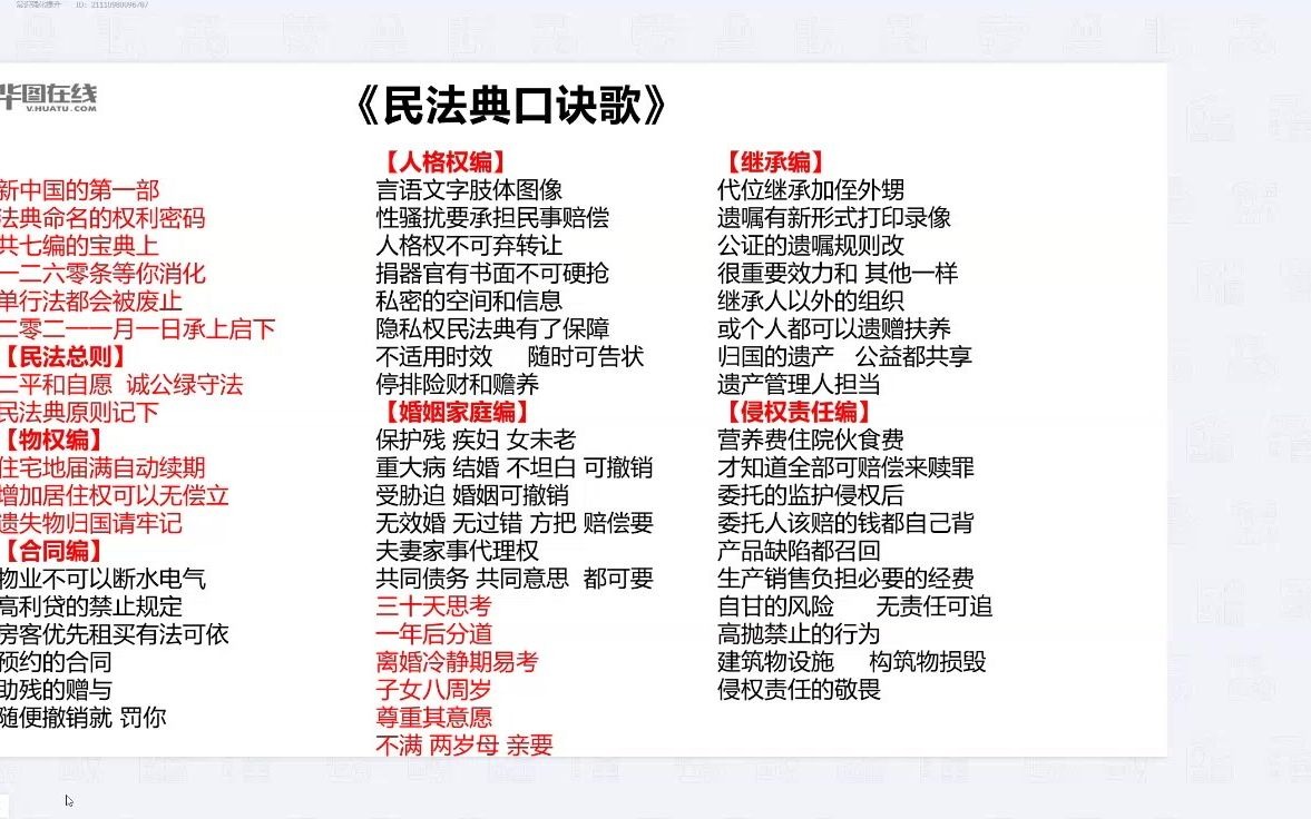 【梦娇带你学民法】之民法典口诀歌