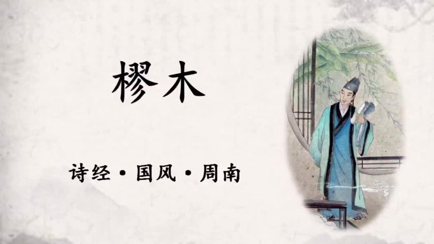 红袖诵读,《诗经·国风·周南·樛木》#古诗词 #传统文化