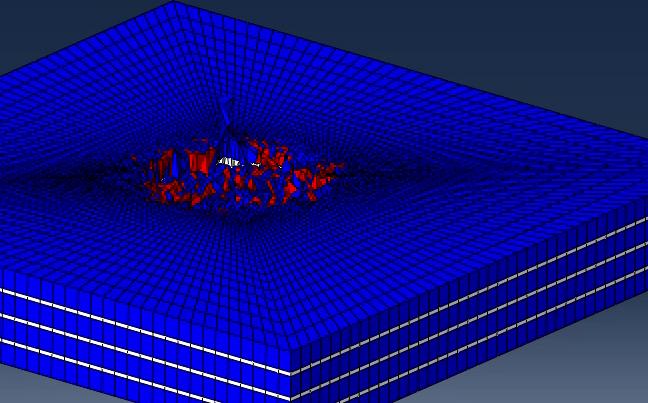 ABAQUS仿真分析-复合材料冲击损伤(三维Hashin损伤子程序调用)!