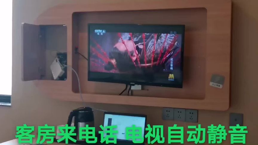 电视开机显示酒店属于酒店自己的界面,欢迎词,酒店视频