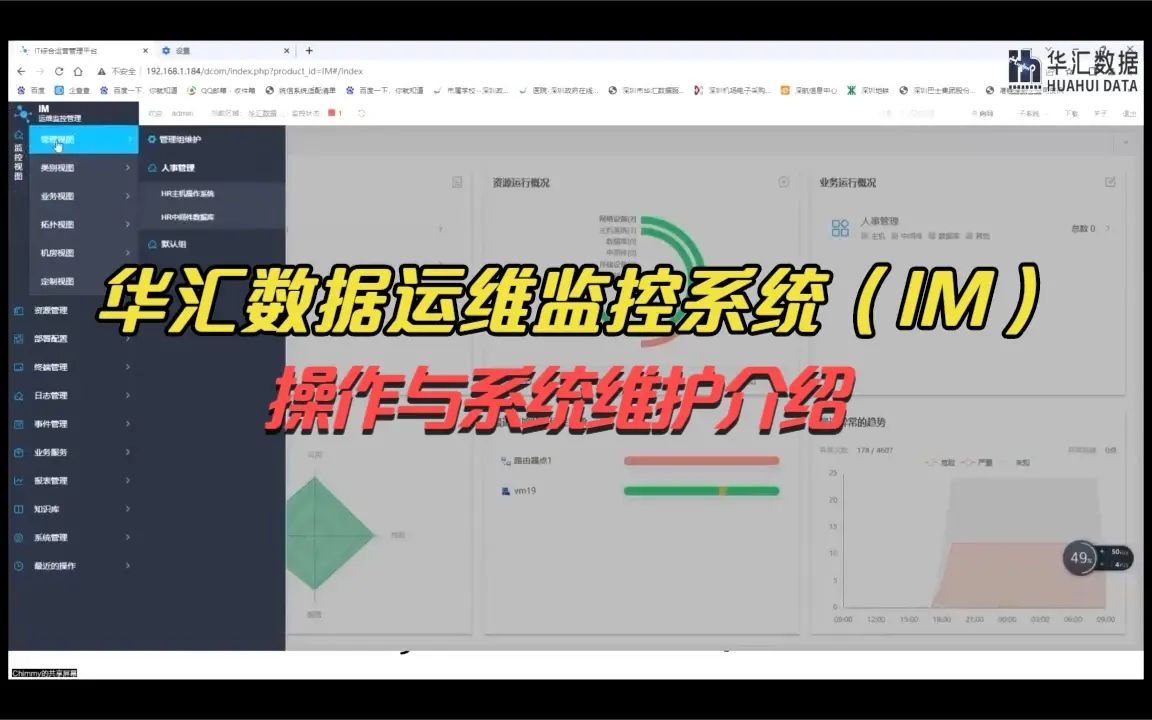 华汇数据运维监控系统(IM)操作与系统维护介绍