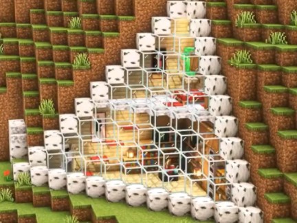 Minecraft:新手山屋,看看就会!_哔哩哔哩bilibili_我的世界