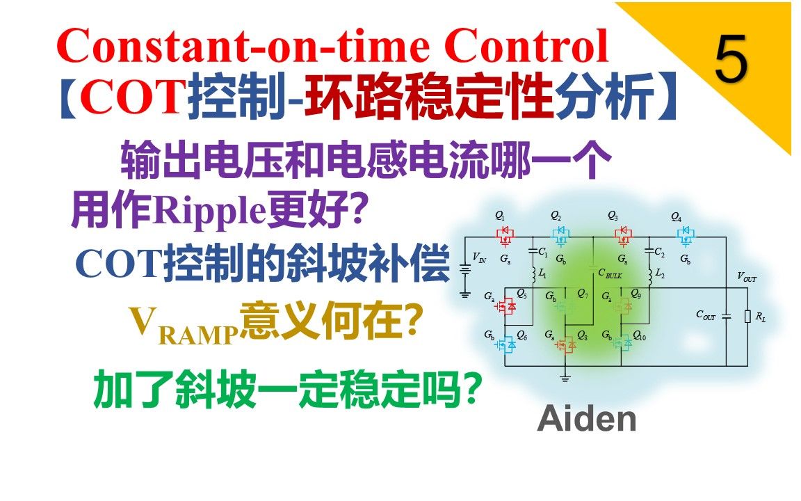 【电源控制策略】 5 COT控制中最常用的提升环路稳定性方法—斜坡...