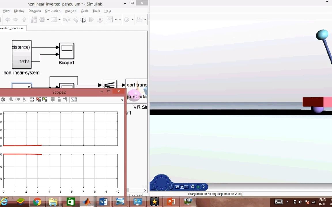 倒立摆:Matlab 仿真 & 3D GUI(VRML)