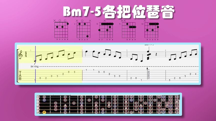 Bm7-5和弦琶音