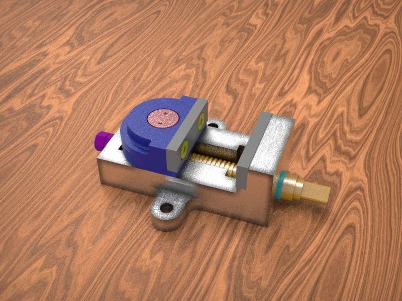 平口钳的keyshot爆炸动画制作练习完成品