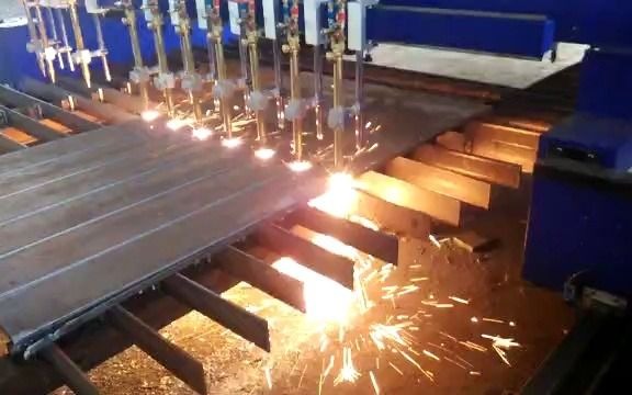 重型萨福数控火焰直条切割机助力建筑钢构行业板条直条切割