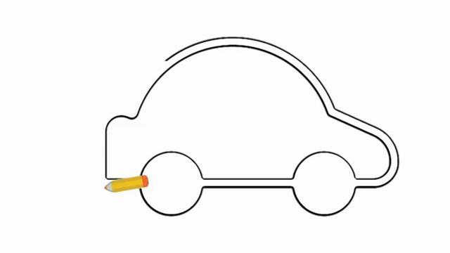 怎样画一辆经典小轿车?