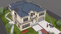 欧式别墅SU草图大师动画效果|自建房|农村住宅|三本建筑设计|绍兴