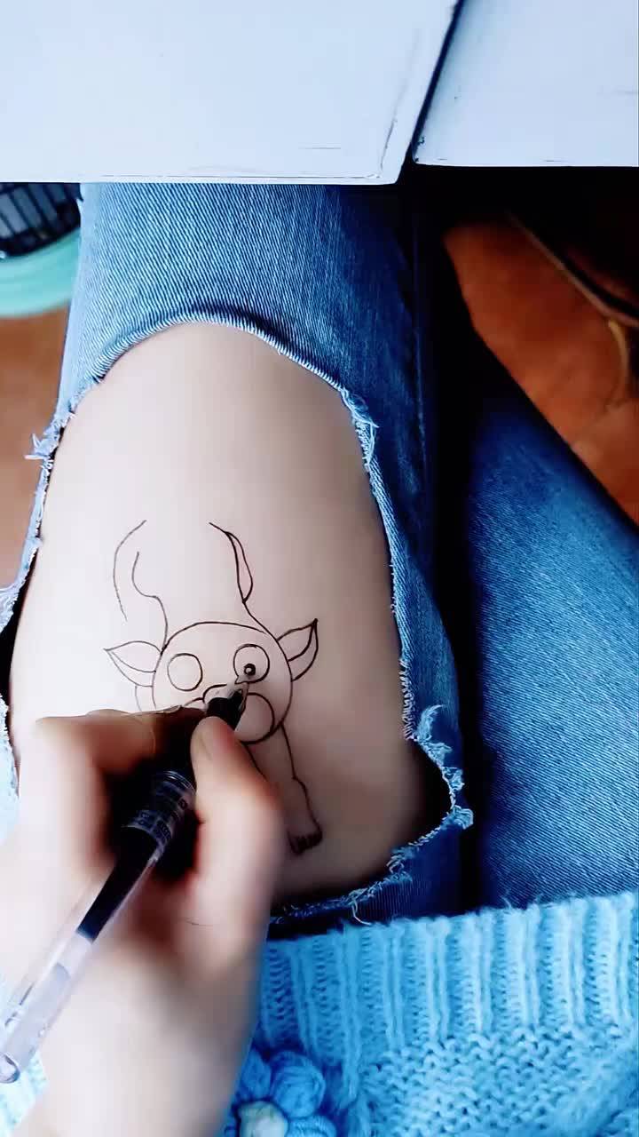 330.老虎简笔画 #老虎 #快成长计划 #文娱百科明日之星