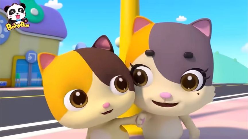 ߐ�动画儿歌:小朋友应该如何安全过马路呢?跟着小猫来学习啦～