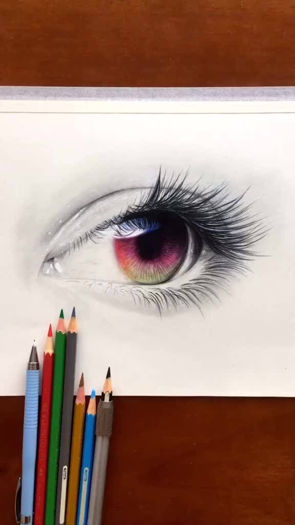 给学生上课画的示范作品 加速了几十倍 才有了这几十秒的短视频