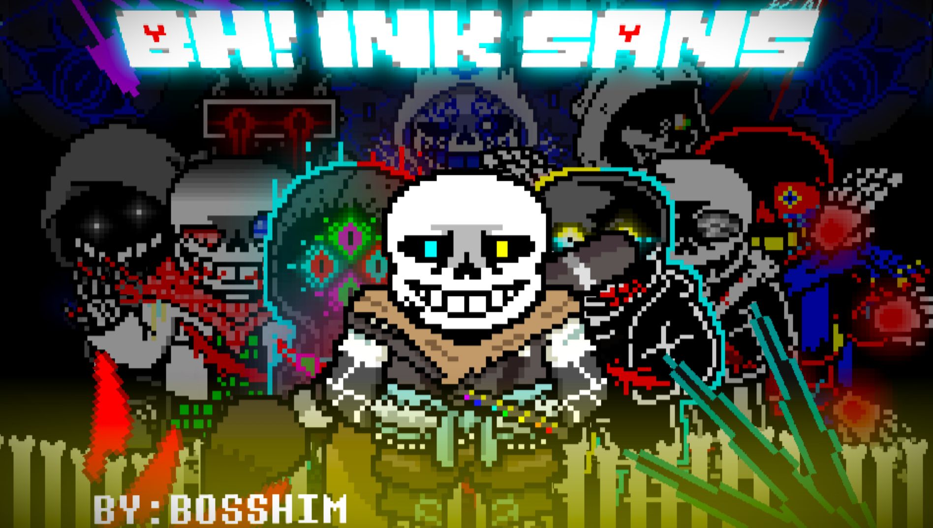 『万粉特辑』多元宇宙守护者!BH! Ink Sans 1阶段完整版 游戏发布!