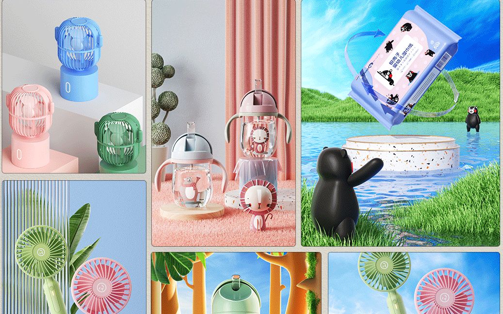 C4D&Octane电商视觉营销设计渲染全流程解析 【基础 | 多种案例渲染...