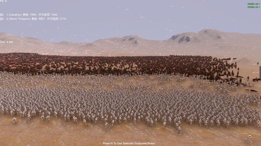 战争模拟器:风暴士兵对阵10000个骑兵,感受下万人同屏的大战吧