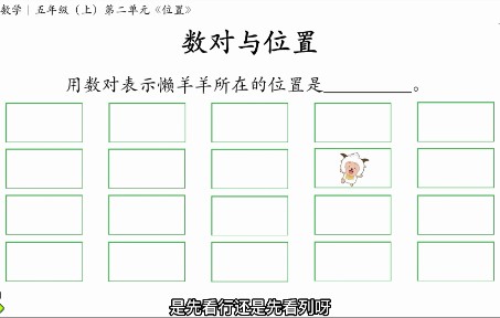 数对与位置|五年级(上)第二单元《位置》知识点例题讲解
