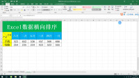 Excel数据横向排序