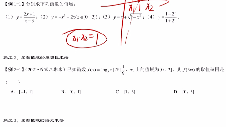 函数值域的求解方法