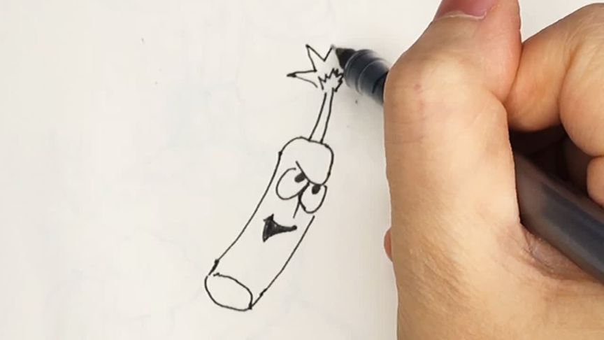 还记得放鞭炮的感觉吗?#放鞭炮 #简笔画 #每日一画 #想画就画