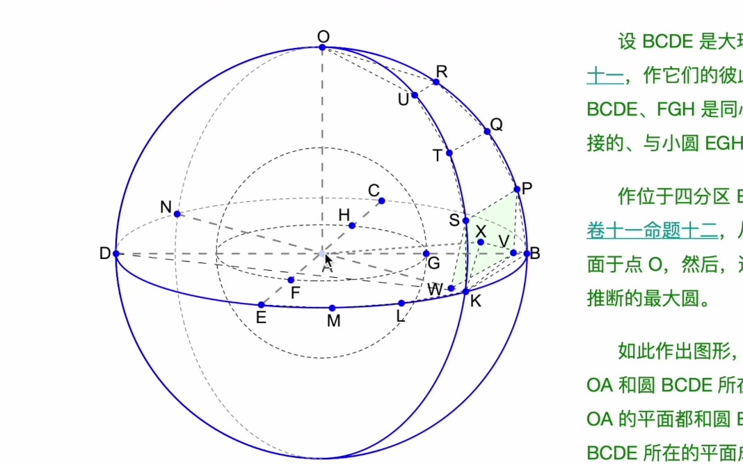 641几何原本第十二卷:命题17:求作球体的内接多面体