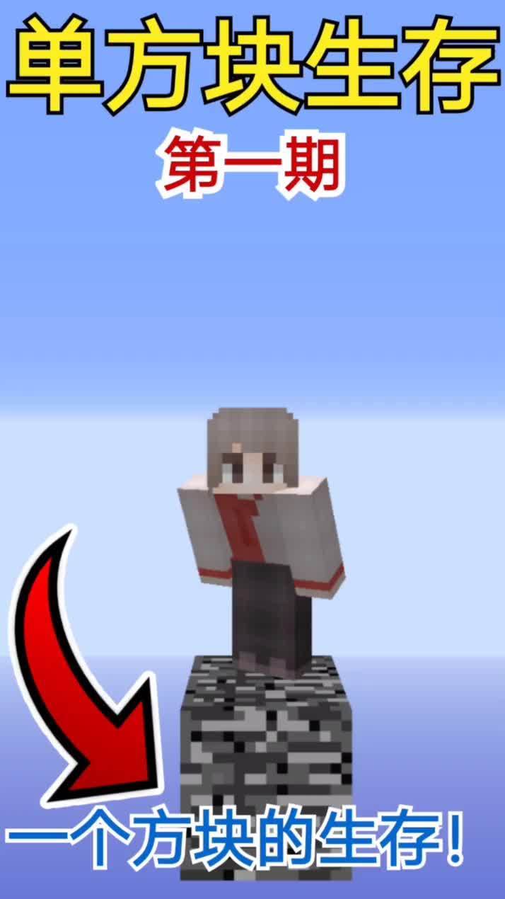 我的世界单方块生存1今天继续来给大家开新坑啦
