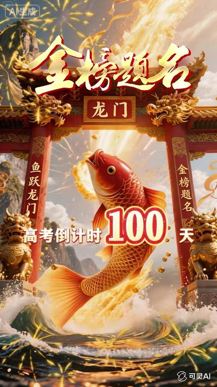 高考倒计时100天!愿你不负时光,不留遗憾,祝你金榜题名!#高考#倒计时...