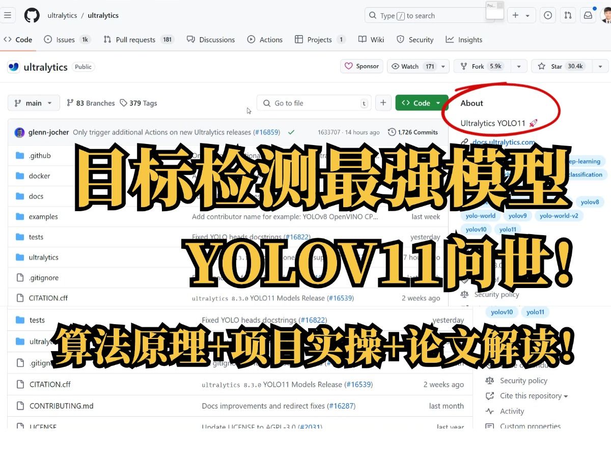 YOLO元年!目标检测最强模型YOLOV11发布,全网首发yolov11原理+...