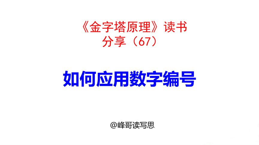 如何应用数字编号?数字代表主要论点,小数点编号后代表分支论点
